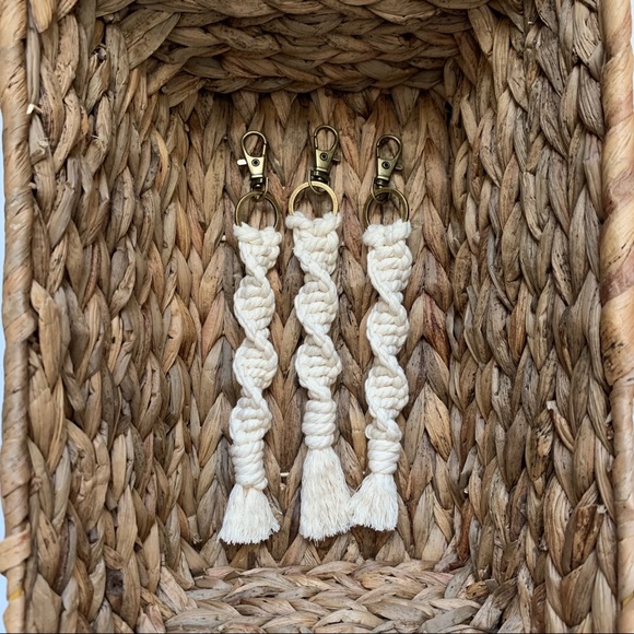 Knits & Knacks | Accessories | Handmade Macrame Twist Knot Keychains ...